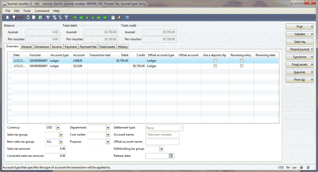 Purchase process from financial point of view | Dynamics AX Training
