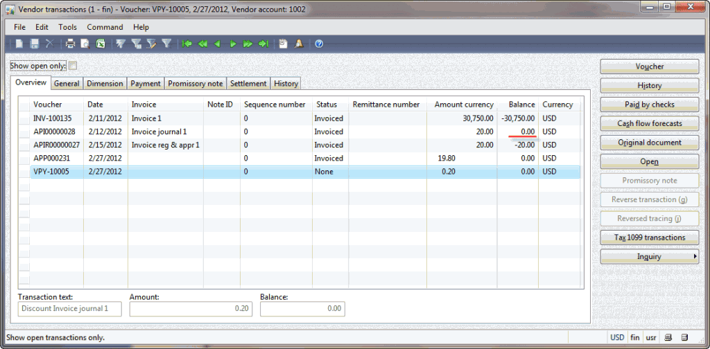 Payment process | Dynamics AX Training