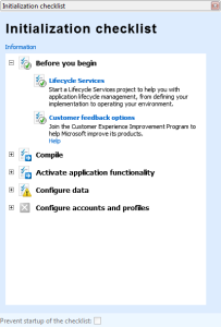 Initialization checklist | Dynamics AX Training