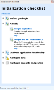 Initialization checklist | Dynamics AX Training