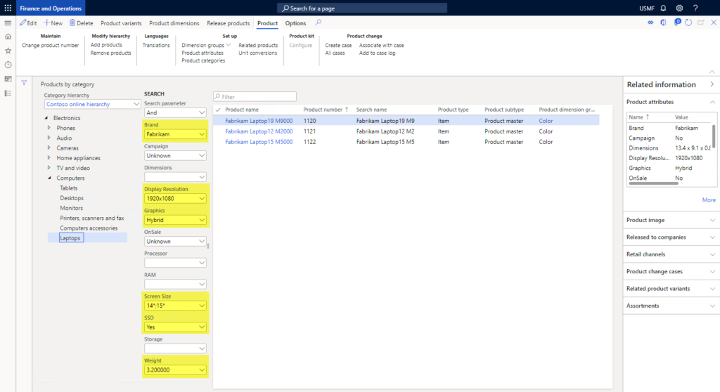 Dynamics 365 Product Attribute Search | Dynamics AX Training